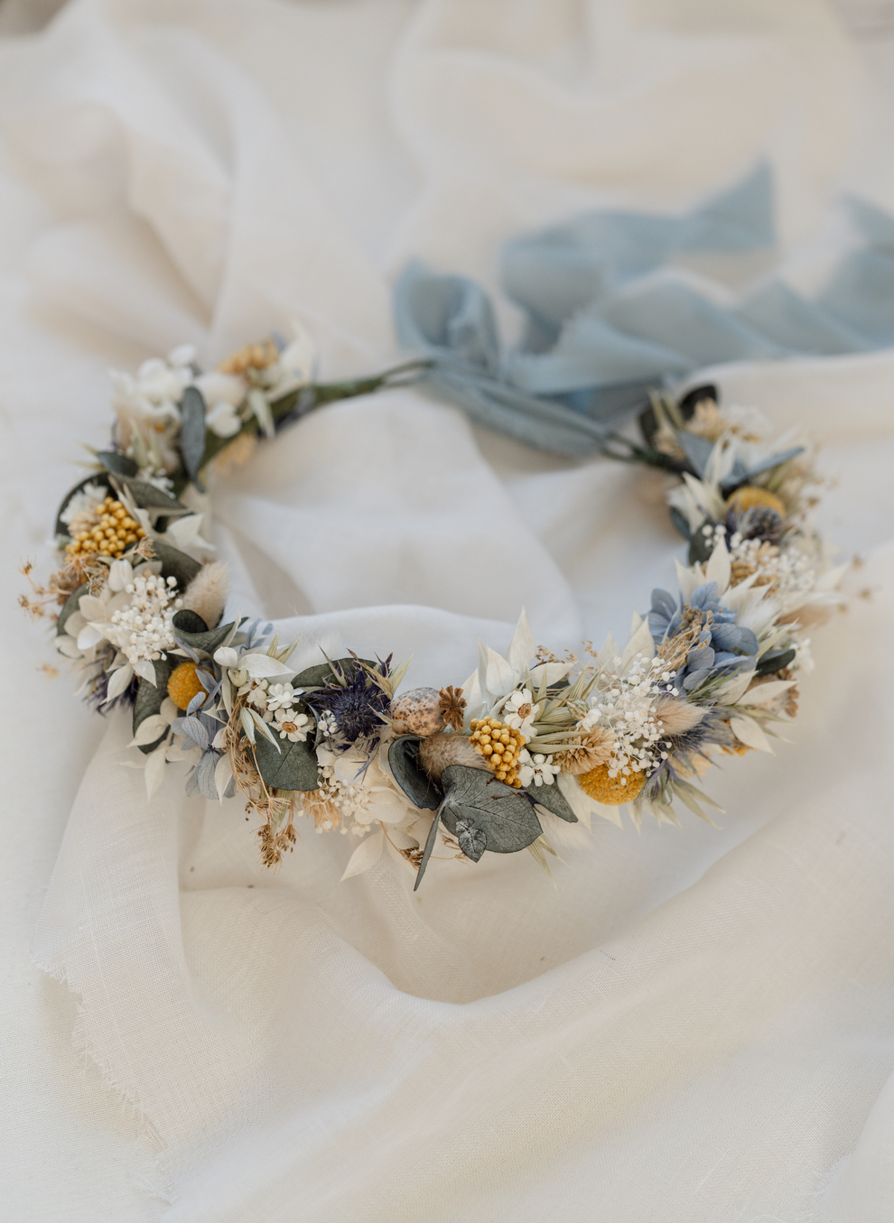 Blair Thistle Wedding Dried Flower Crown Wedding Headband | Flower ...